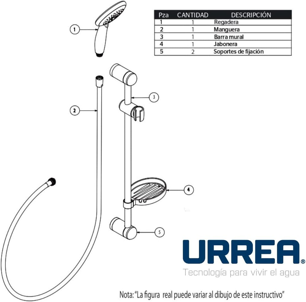 Regadera Cromada Ajustable URREA Modelo 2013 - Elegancia y ...